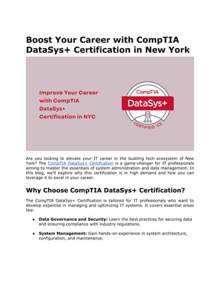 Boost Your Career with CompTIA DataSys+ Certification in New York.docx