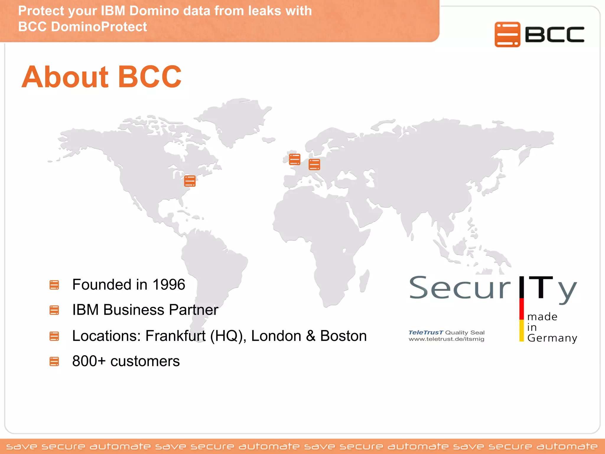 Protect your IBM Domino data from leaks with BCC DominoProtect | PPT