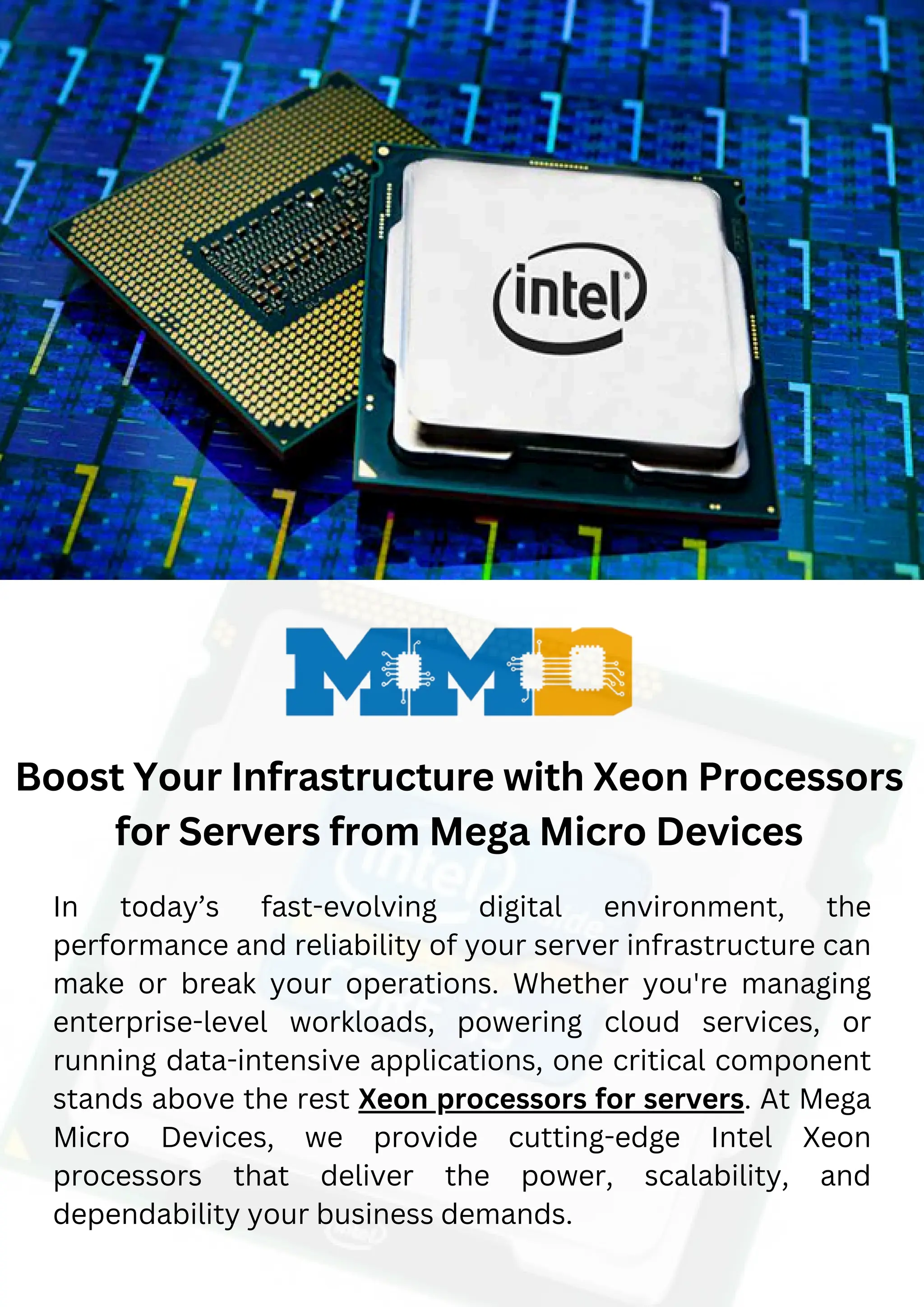 Boost Your Infrastructure with Xeon Processors for Servers from Mega ...