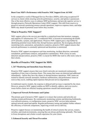 Boost Your MSP’s Performance with Proactive NOC Support from AI-NOC | DOCX