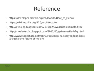 Boot to Gecko Introduction | PPT