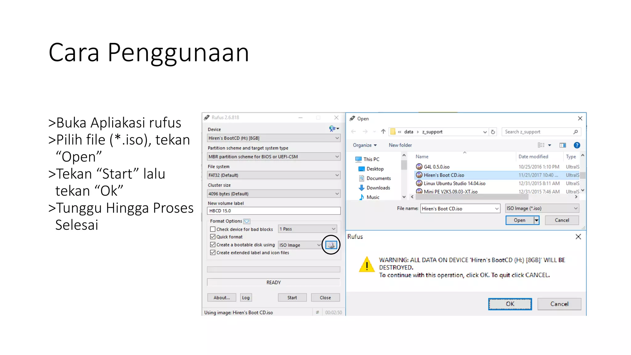 Bootable flashdisk menggunakan rufus | PPT