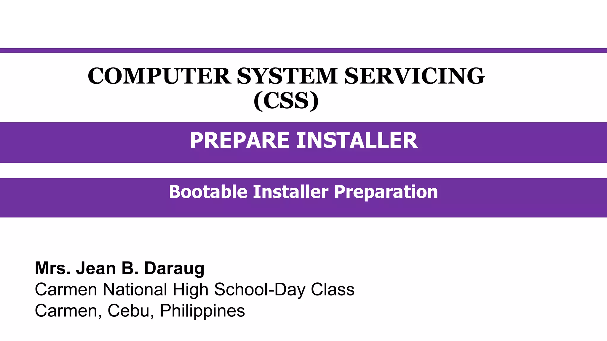 Bootable Installer Preparation .pptx