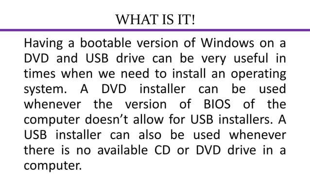 Bootable Installer Preparation .pptx | Operating Systems | Computer Software and Applications