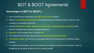 BOOT, BOT, Management Contracts & Turnkey PROJECTS | PPTX