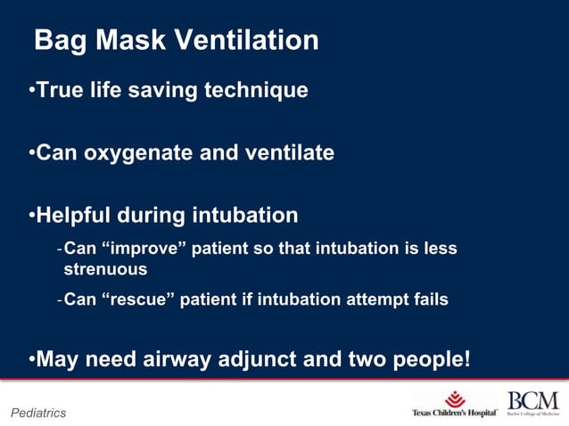 2013 Pediatric Fellows Boot Camp_Adjuncts BMV & LMA | PPT