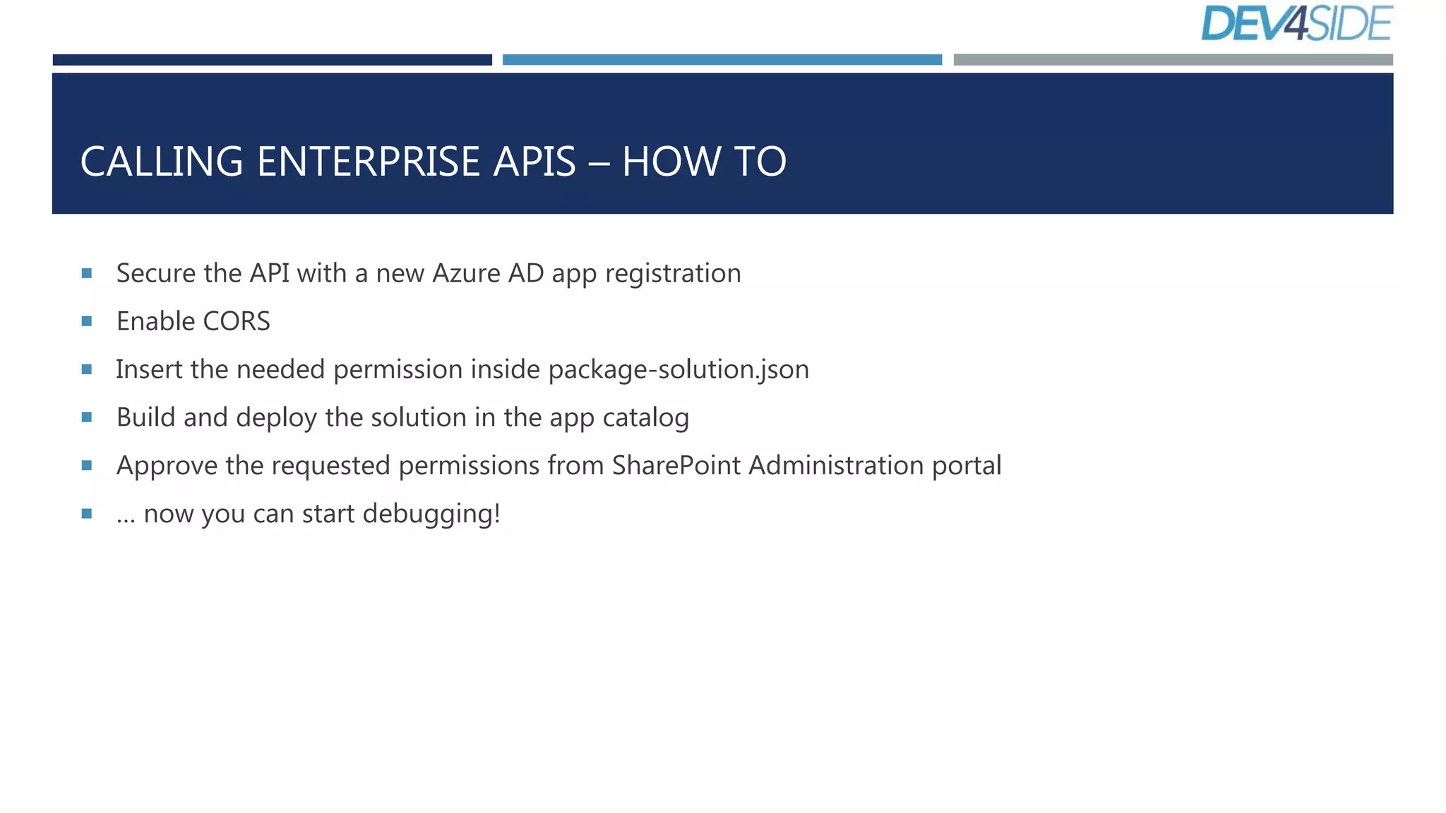 Calling APIs with SharePoint Framework | PPT