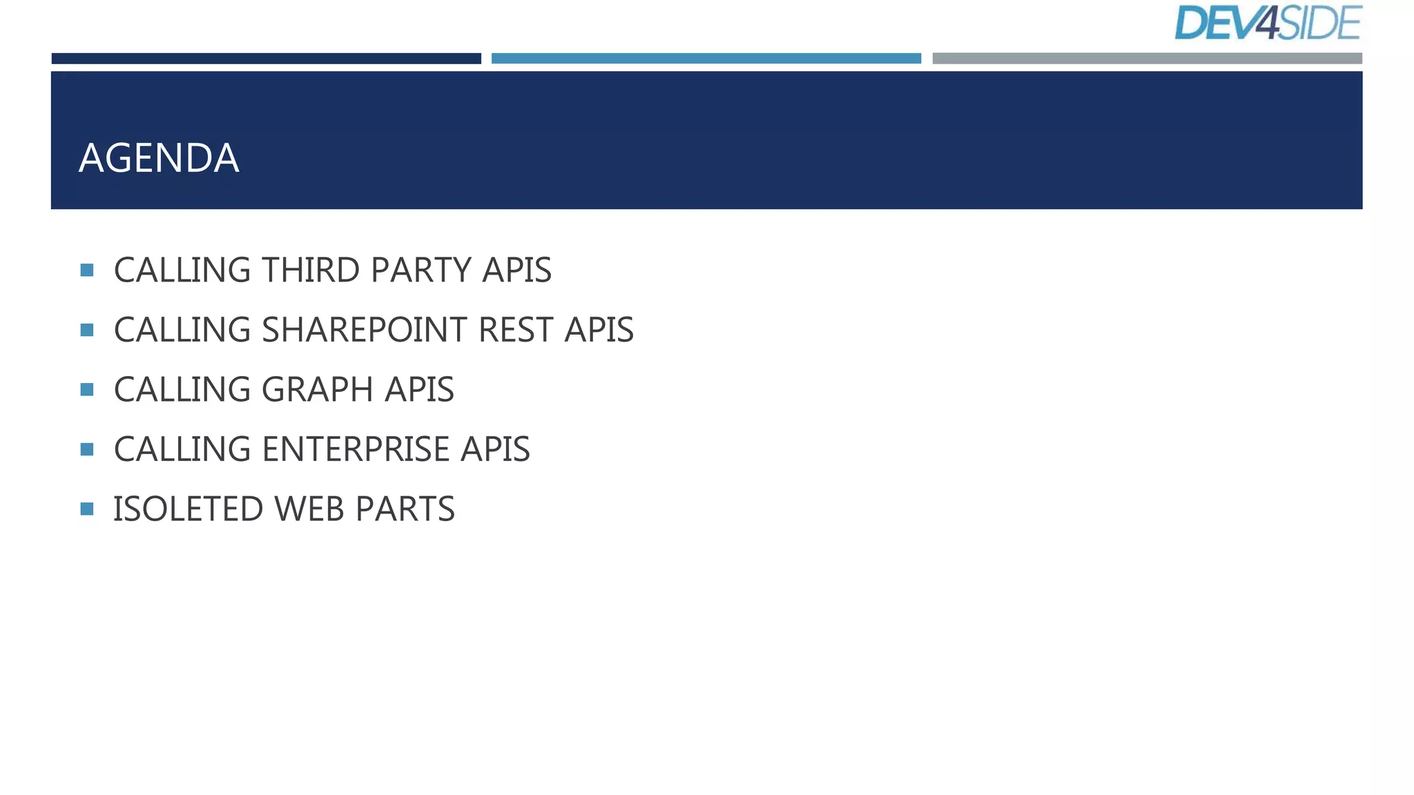 Calling APIs with SharePoint Framework | PPT