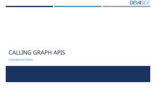 Calling APIs with SharePoint Framework | PPT