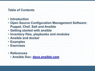 Automated Deployment and Configuration Engines. Ansible | PDF