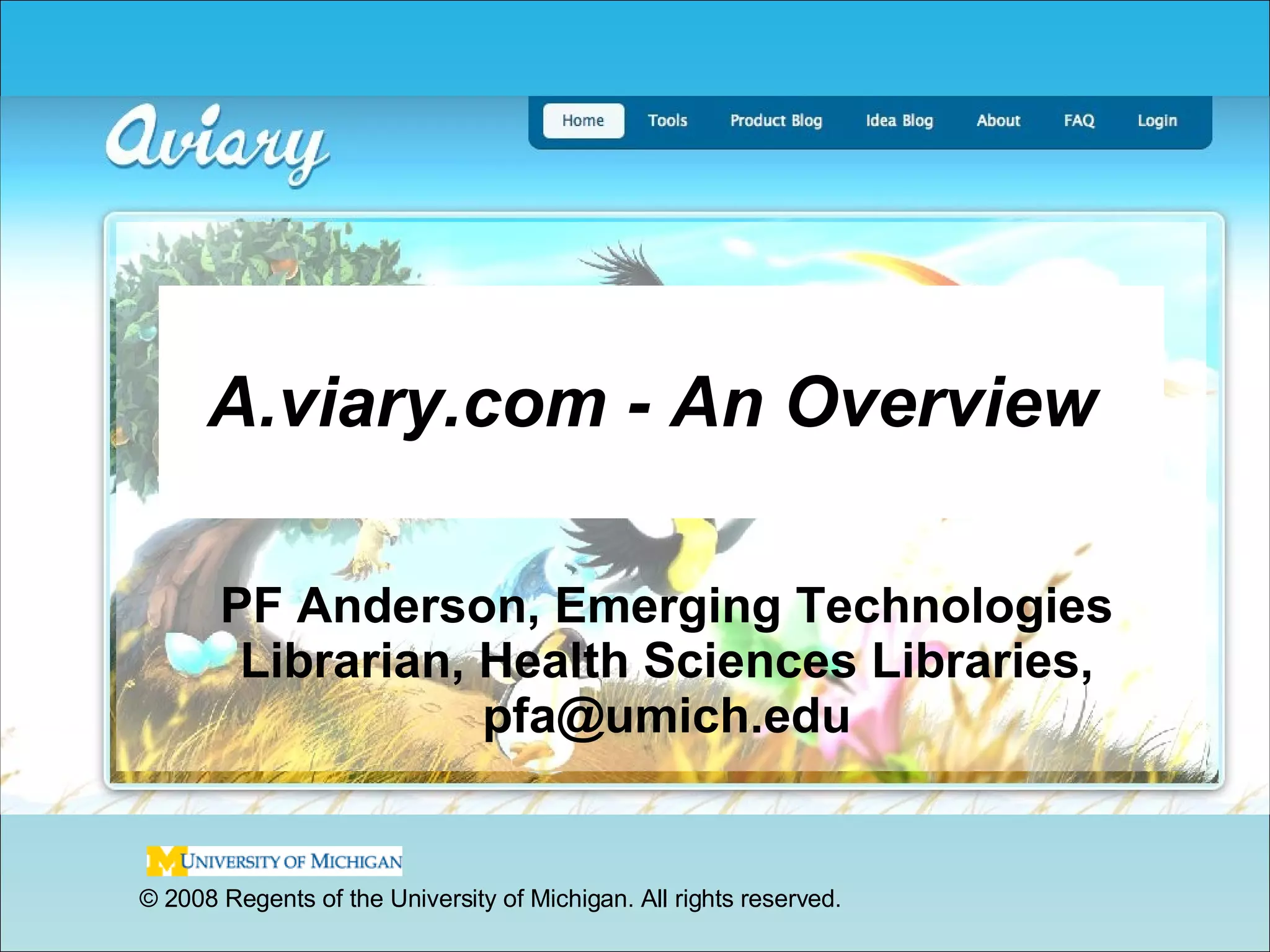 A.viary.com - An Overview | PPT