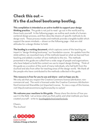 d.school Bootcamp Bootleg | PDF