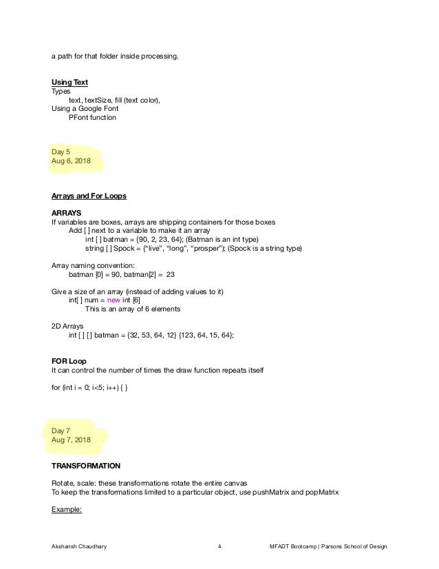 Bootcamp Code Notes - Akshansh Chaudhary