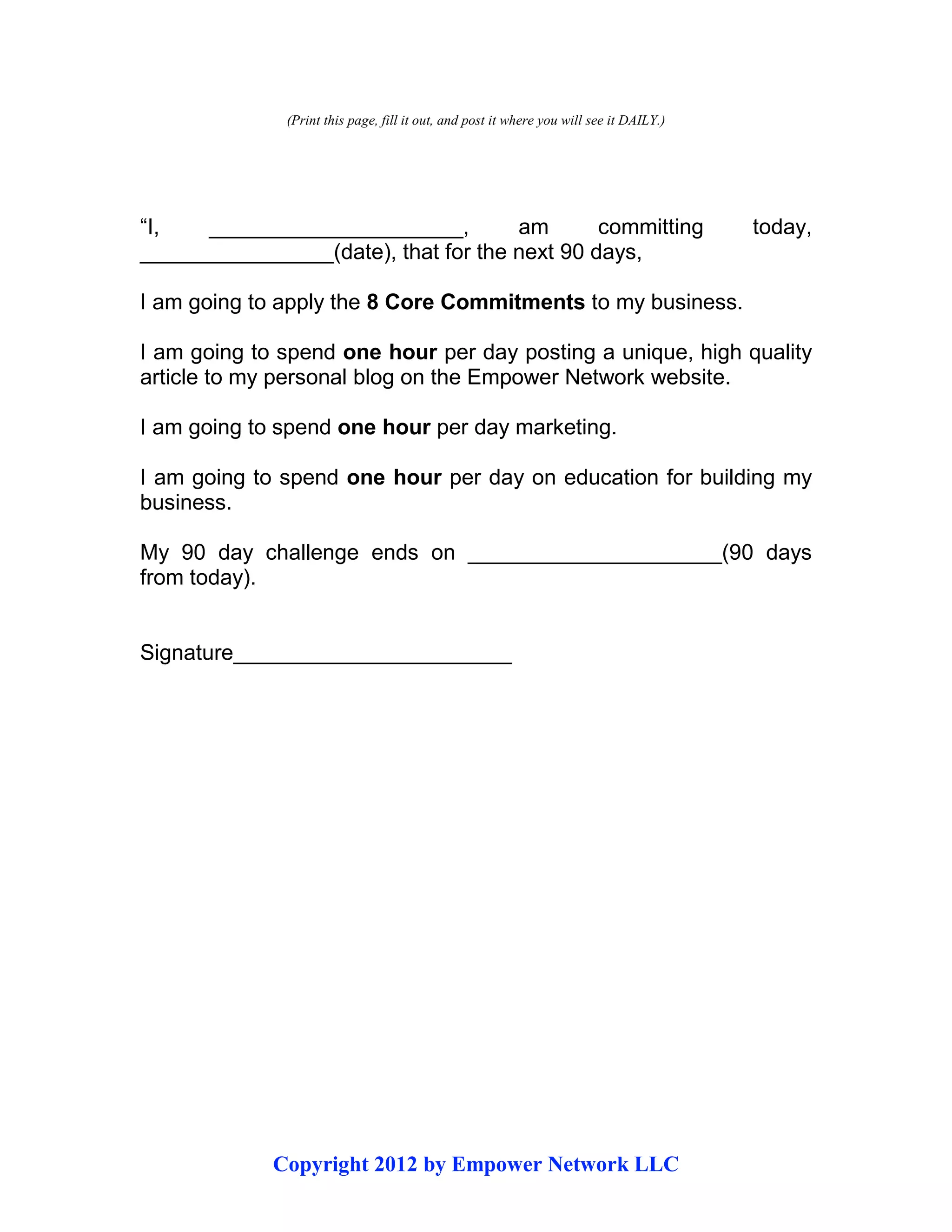 8 core commitments | PDF