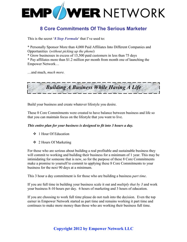 8 core commitments | PDF