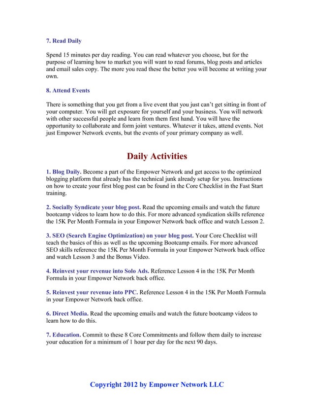 8 core commitments | PDF