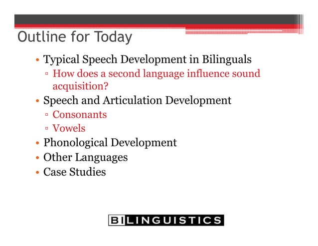 Difference vs. Disorder: Speech Development in Culturally and ...