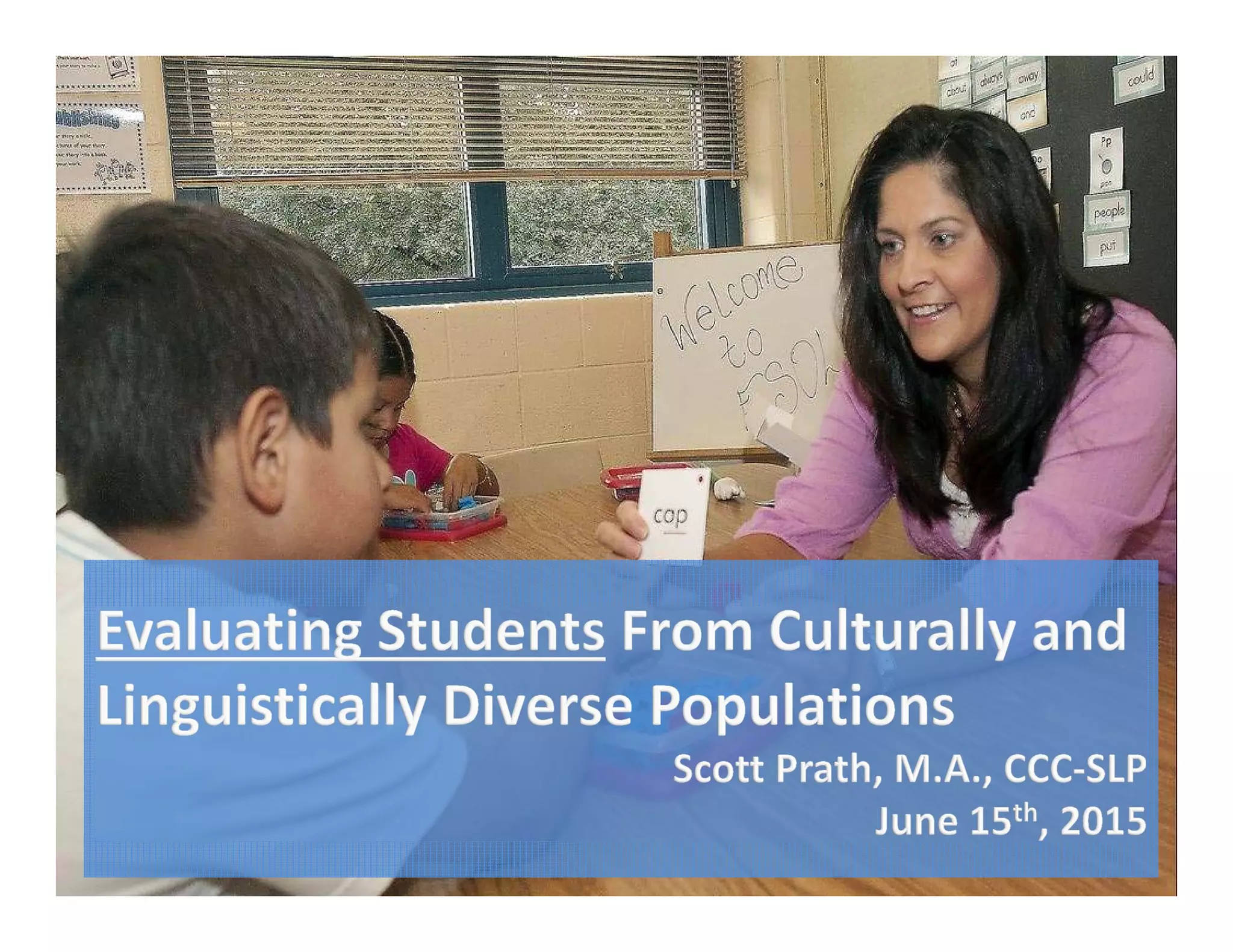 Evaluating Students From Culturally and Linguistically Diverse ...