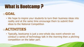 Bootcamp presentation | PPTX