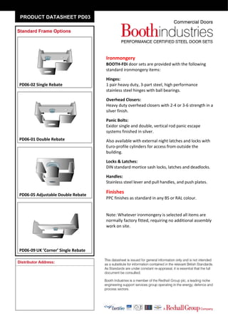Booth f di fire door integrity datasheet | PDF