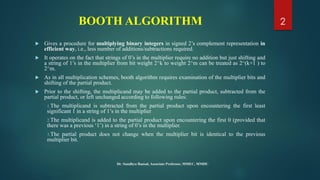 Booth algorithm for multiplication | PDF