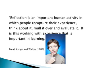 In the looking glass: reflection on past experience as a key to the ...