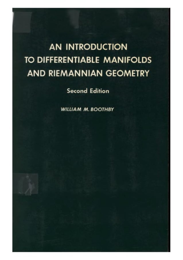 Boothby an introduction to differentiable manifolds and riemannian geometry | PDF