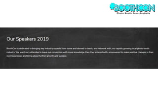 BoothCon 2019 speakers | PPTX | Business Expos & Conferences | Events