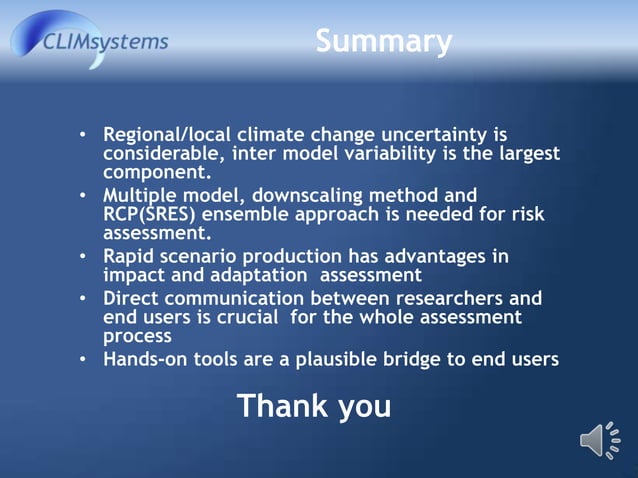 SimCLIM Booth presentation | PPT