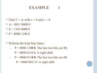 Booths Multiplication Algorithm | PPT