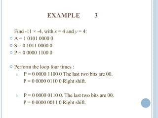 Booths Multiplication Algorithm | PPT