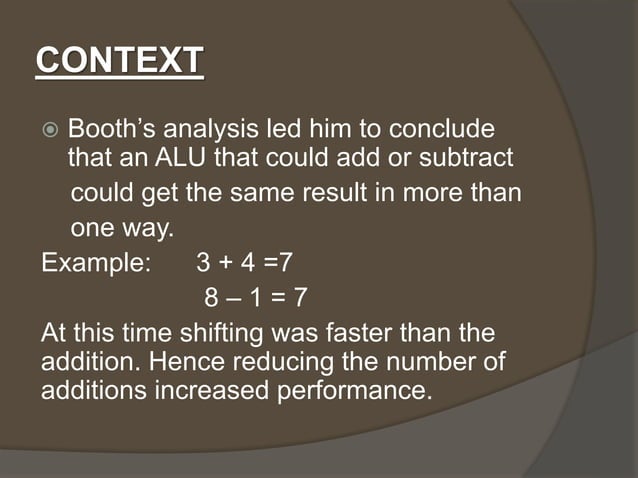 Booths Algorithm For Multiplication Pptx