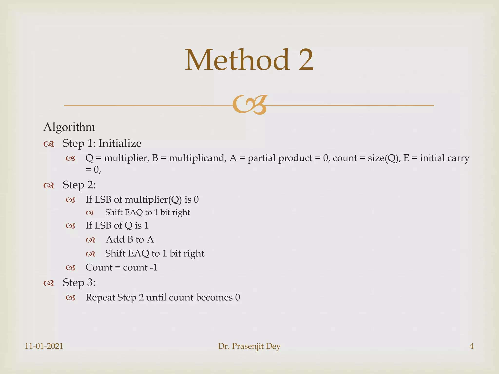 Booth's algorithm | PPTX