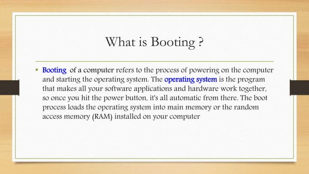 Booting in Computer | PPTX