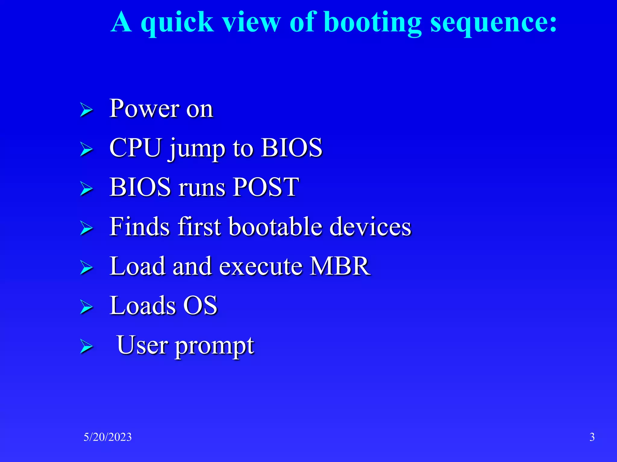 BOOTING.ppt | Operating Systems | Computer Software and Applications