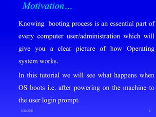 BOOTING.ppt | Operating Systems | Computer Software and Applications