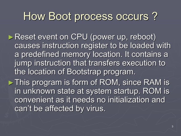 Booting how boot to the system and details | PPT
