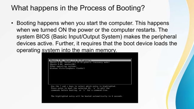Booting In The Operating System Ospptx Operating Systems