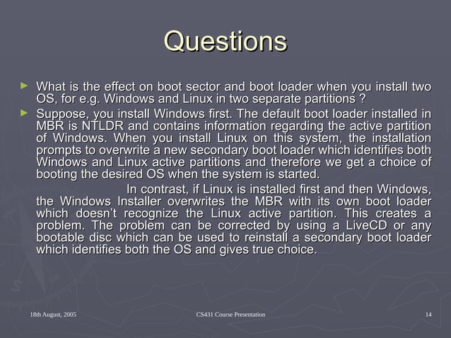 Booting in operating system in slideshare.ppt | Operating Systems | Computer Software and ...