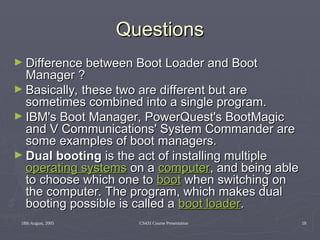 Booting in operating system in slideshare.ppt | Operating Systems | Computer Software and ...
