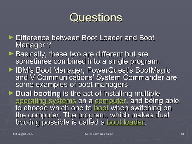 Booting in operating system in slideshare.ppt | Operating Systems | Computer Software and ...