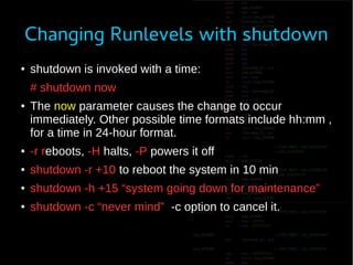 Linux : Booting and runlevels | PPT
