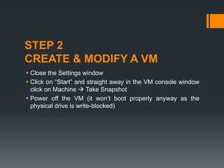 Booting an image as a forensically sound vm in virtual box | PDF | Operating Systems | Computer ...
