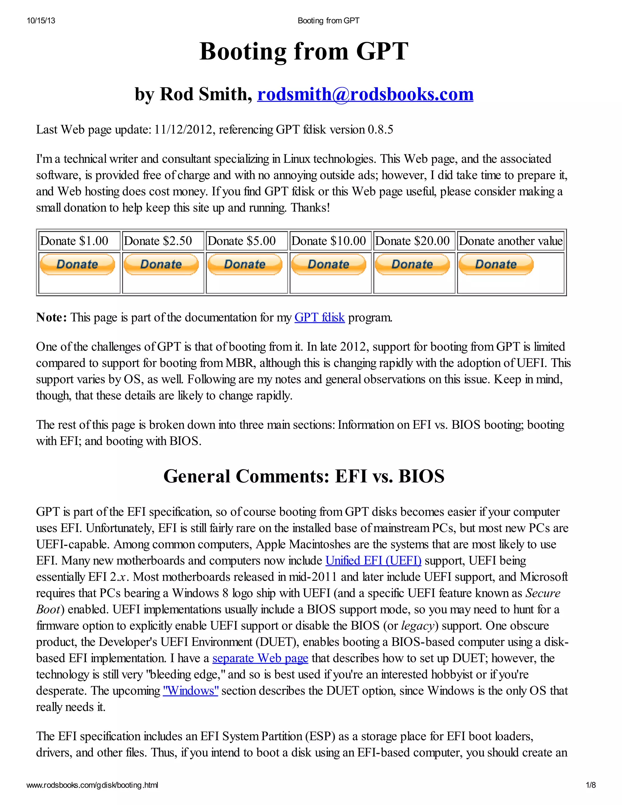 Booting from gpt | PDF | Operating Systems | Computer Software and Applications