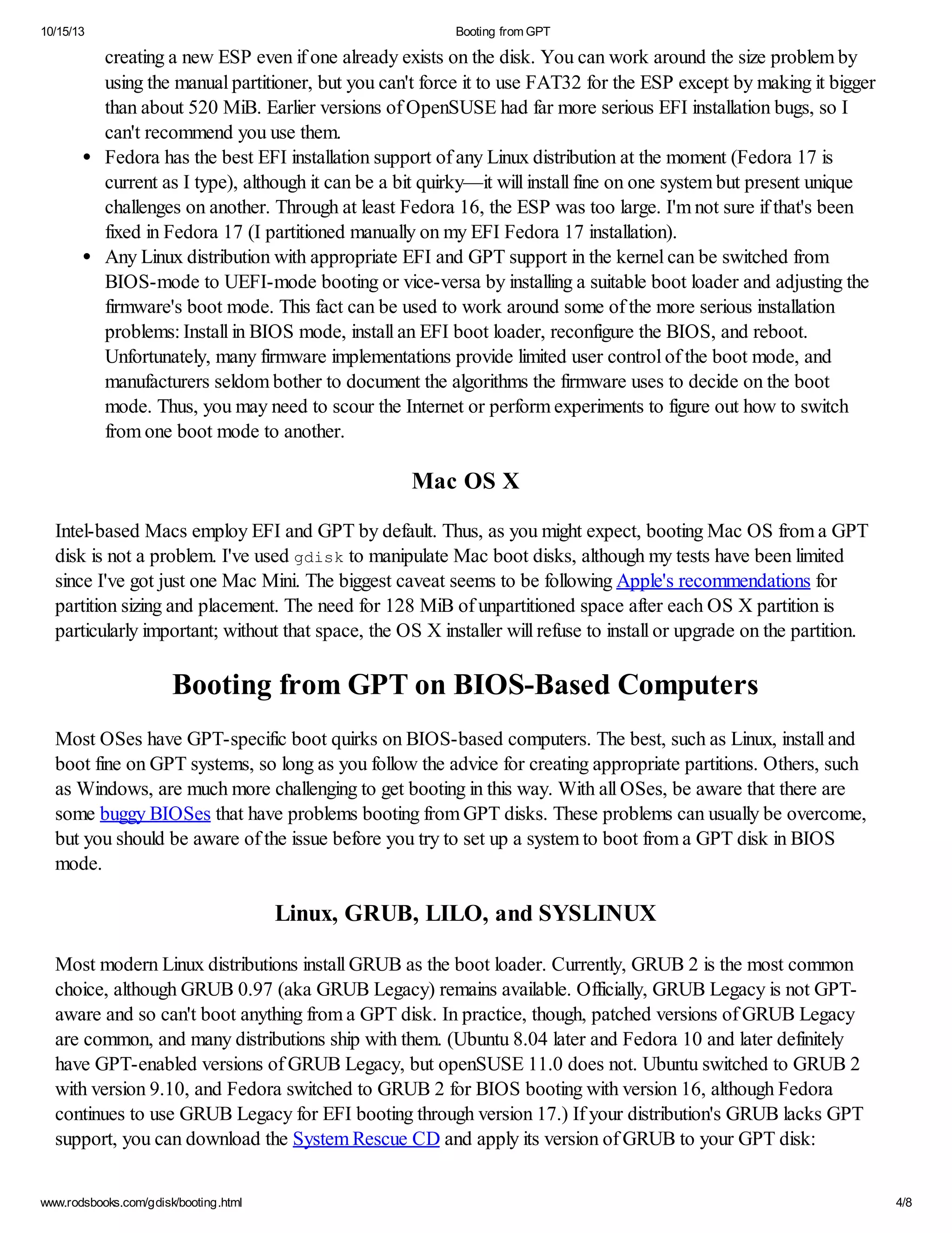 Booting from gpt | PDF | Operating Systems | Computer Software and Applications