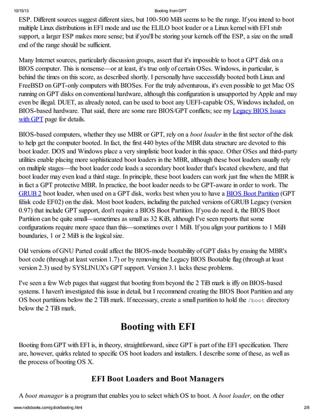 Booting from gpt | PDF | Operating Systems | Computer Software and Applications