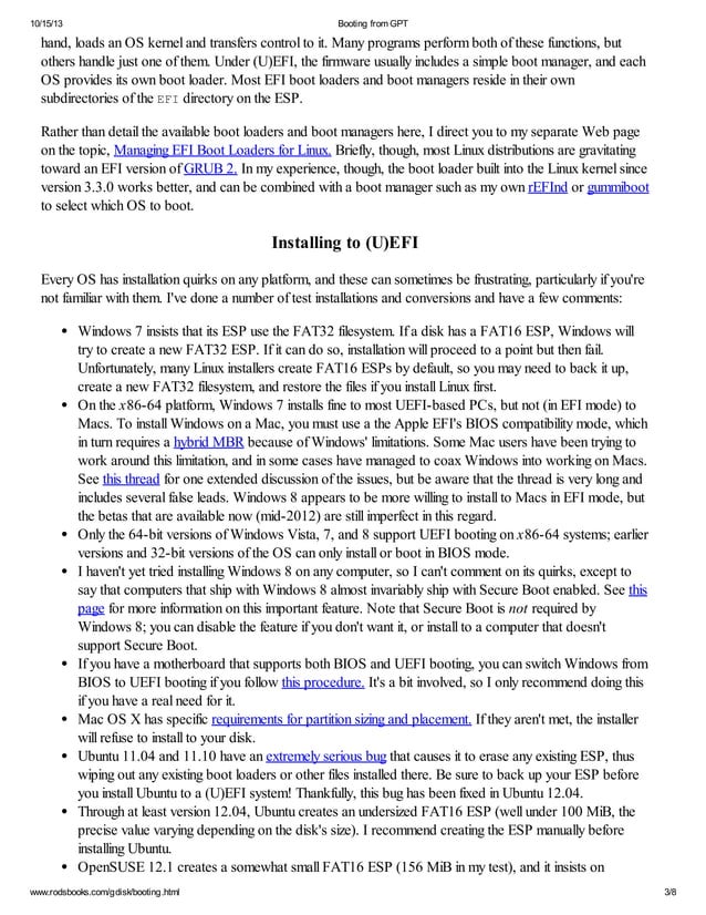 Booting from gpt | PDF | Operating Systems | Computer Software and Applications