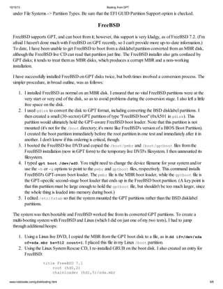 Booting from gpt | PDF | Operating Systems | Computer Software and ...