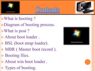 Booting process by Amar singh | PPTX | Operating Systems | Computer Software and Applications
