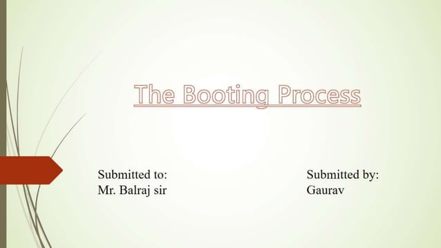 Booting process of computer | PPTX